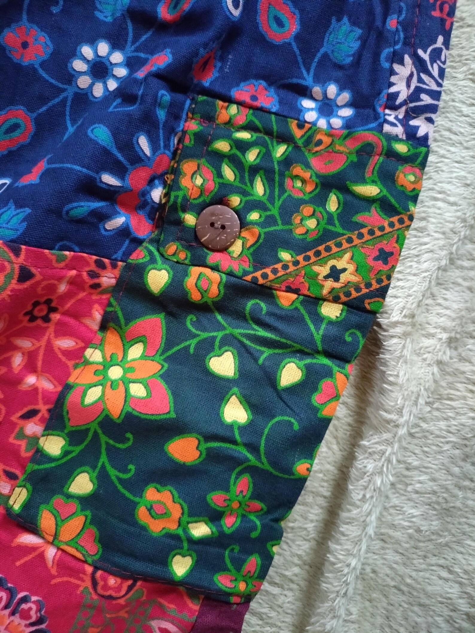 Patterned Patchwork Cotton Cargo Pant - Etsy