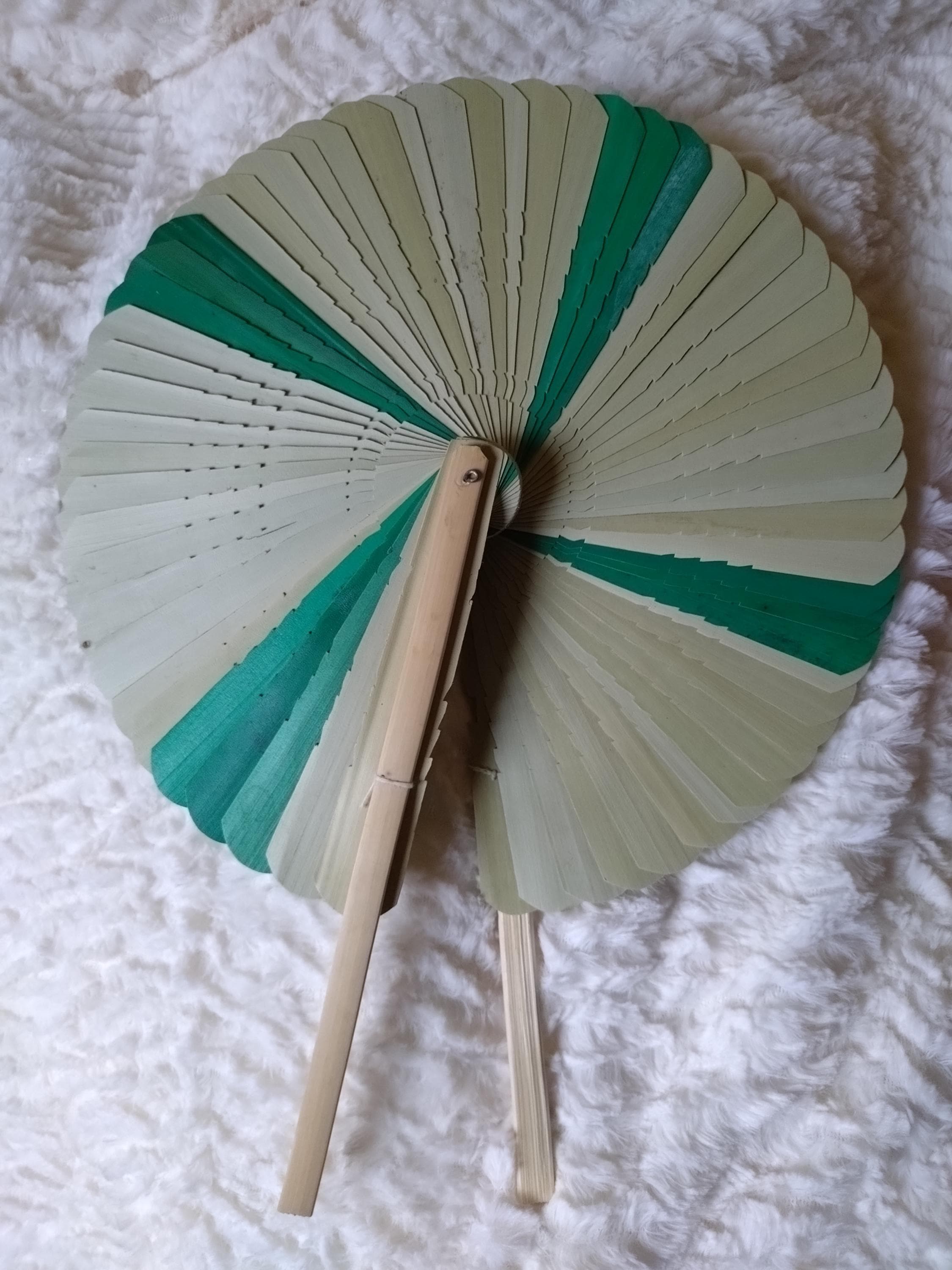 Hand Made Round Folding Paper Fan - Etsy