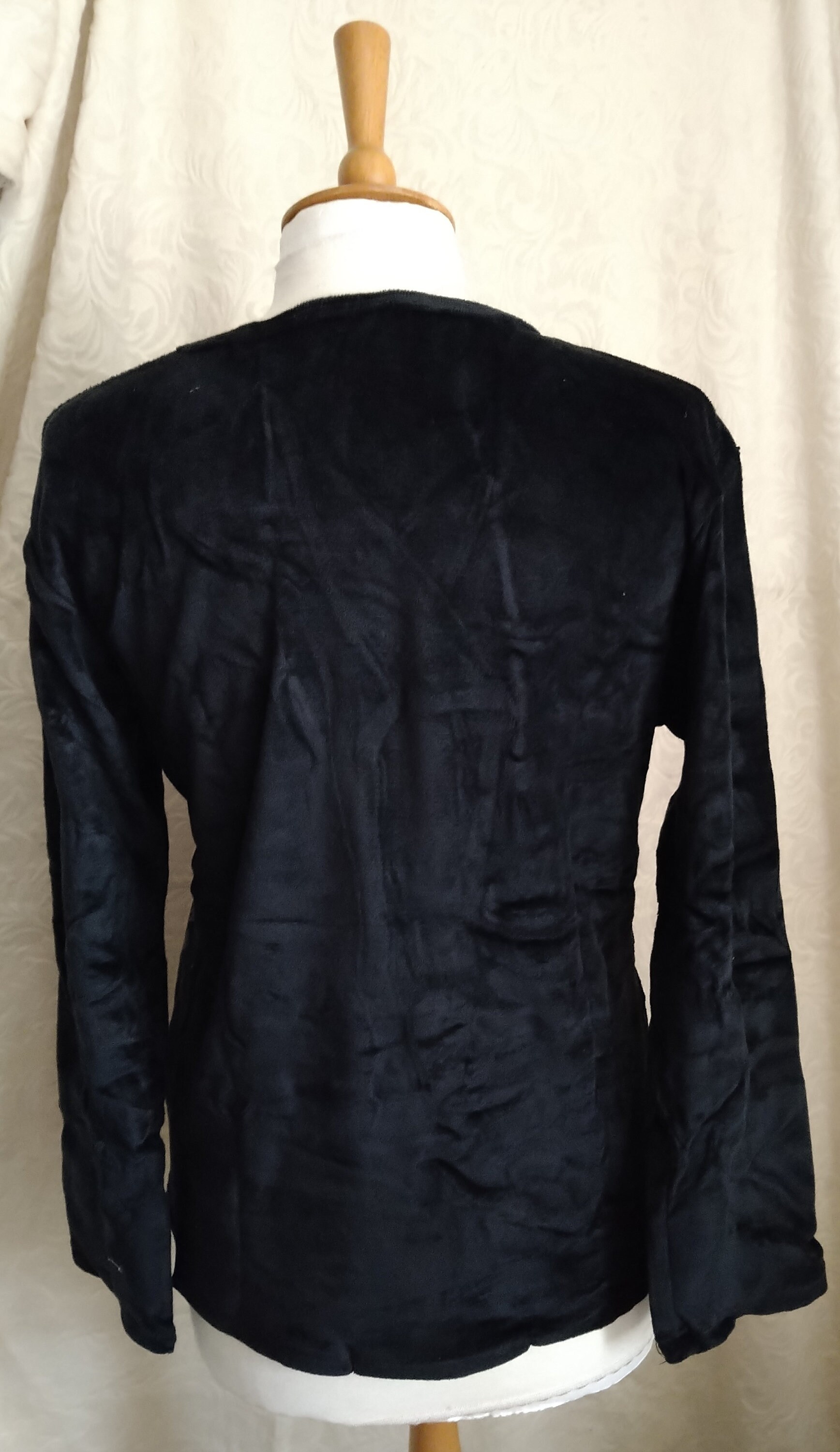 Long Sleeve Embroidered Velour Top - Etsy