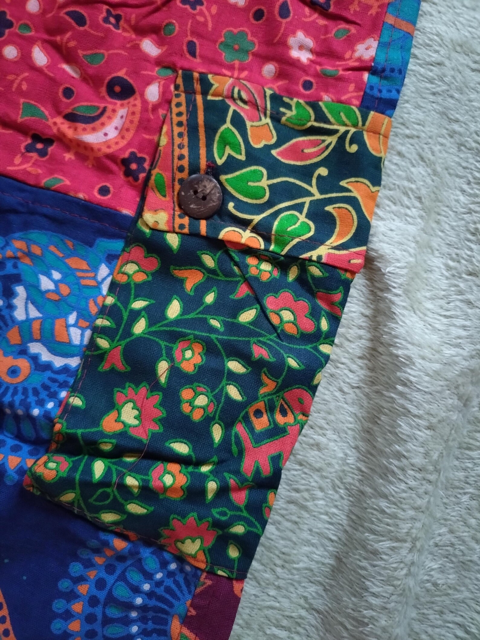 Patterned Patchwork Cotton Cargo Pant - Etsy