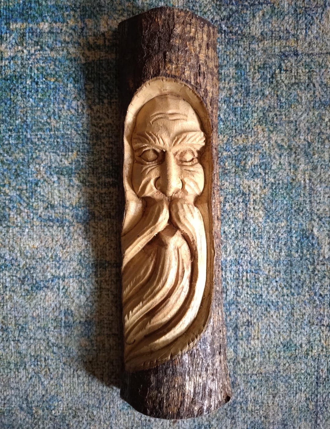 Carved Green Man Wooden Hanging Sculpture - Etsy