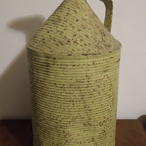 Vintage Metal Primrose Yellow Storage Jug - Etsy