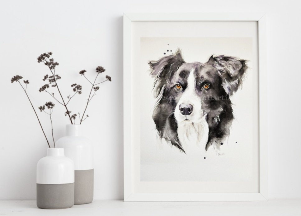 Border Collie Print | Etsy