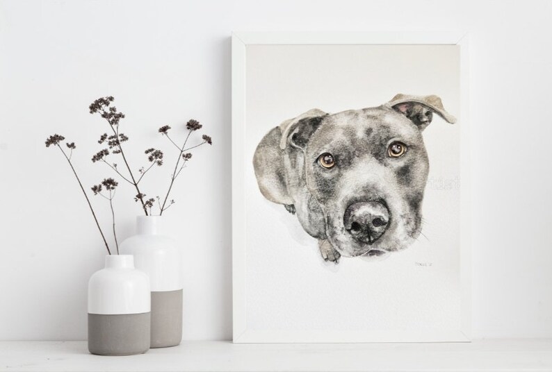 Staffy Print - Etsy