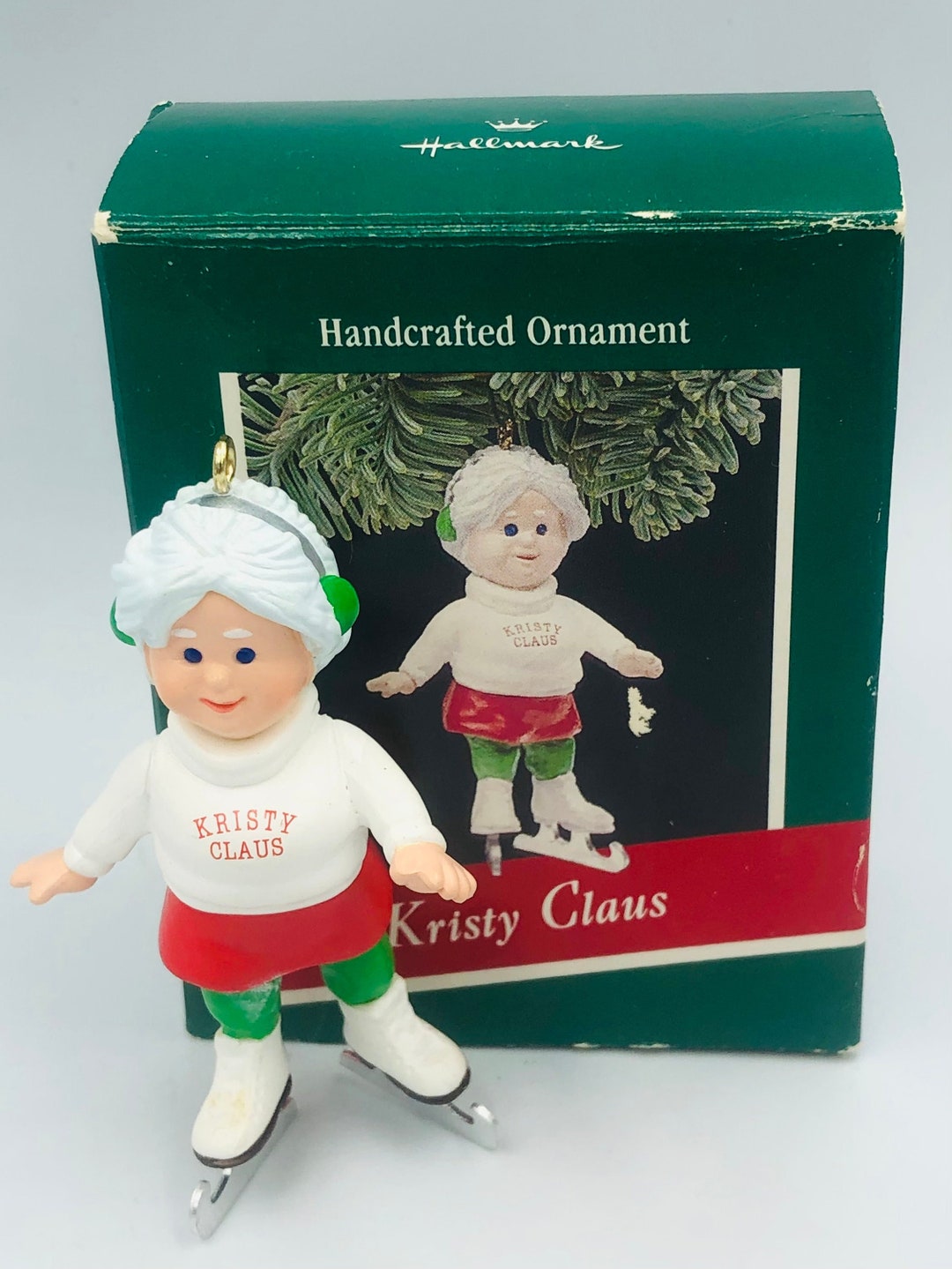 1989 HALLMARK ORNAMENT Kristy Claus Ice Skating X22-38 - Etsy