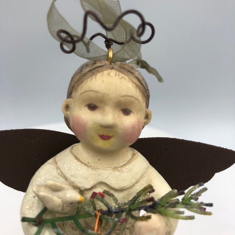 FARM STYLE ANGEL Christmas Ornament Rusty Metal Wings & Halo Hand ...
