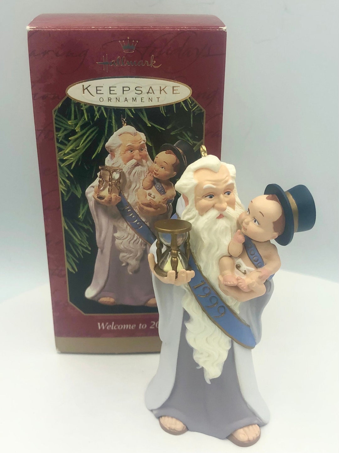 1999 HALLMARK KEEPSAKE "welcome to 2000" ORNAMENT New Millennium X23-72 ...