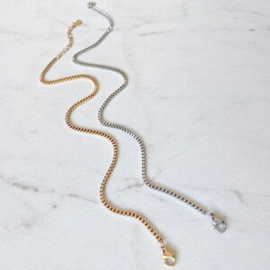 Box Chain Anklet, Stainless Steel Ankle Bracelet - Etsy