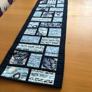 Blue Modern Quilted Table Runner. Spring Summer PPTR - Etsy