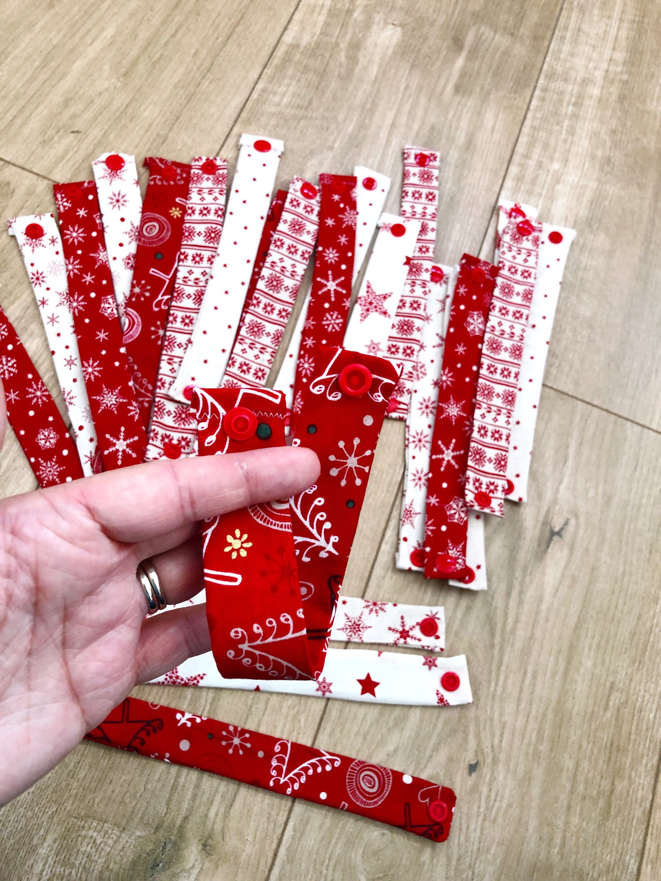 Scandi Fabric 'paper' Chains Christmas Decoration for - Etsy UK