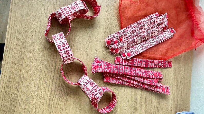 Scandi Fabric 'paper' Chains Christmas Decoration for Kids - Etsy