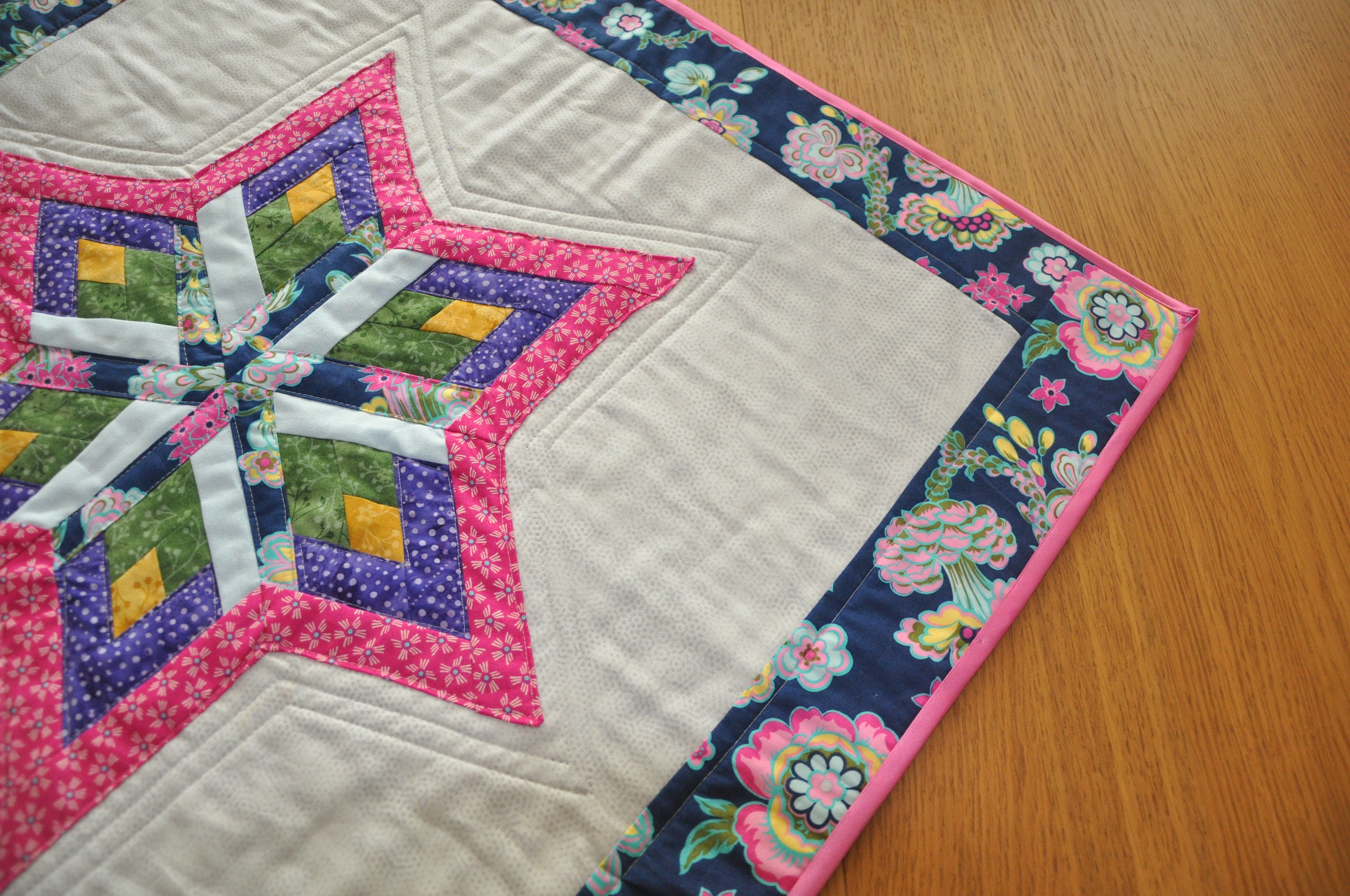 Patchwork Square Quilted Table Topper Mat With Star. - Etsy