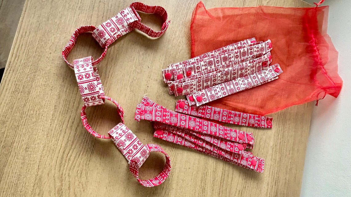 Scandi Fabric 'paper' Chains Christmas Decoration for Kids - Etsy
