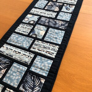 Blue Modern Quilted Table Runner. Spring Summer PPTR - Etsy