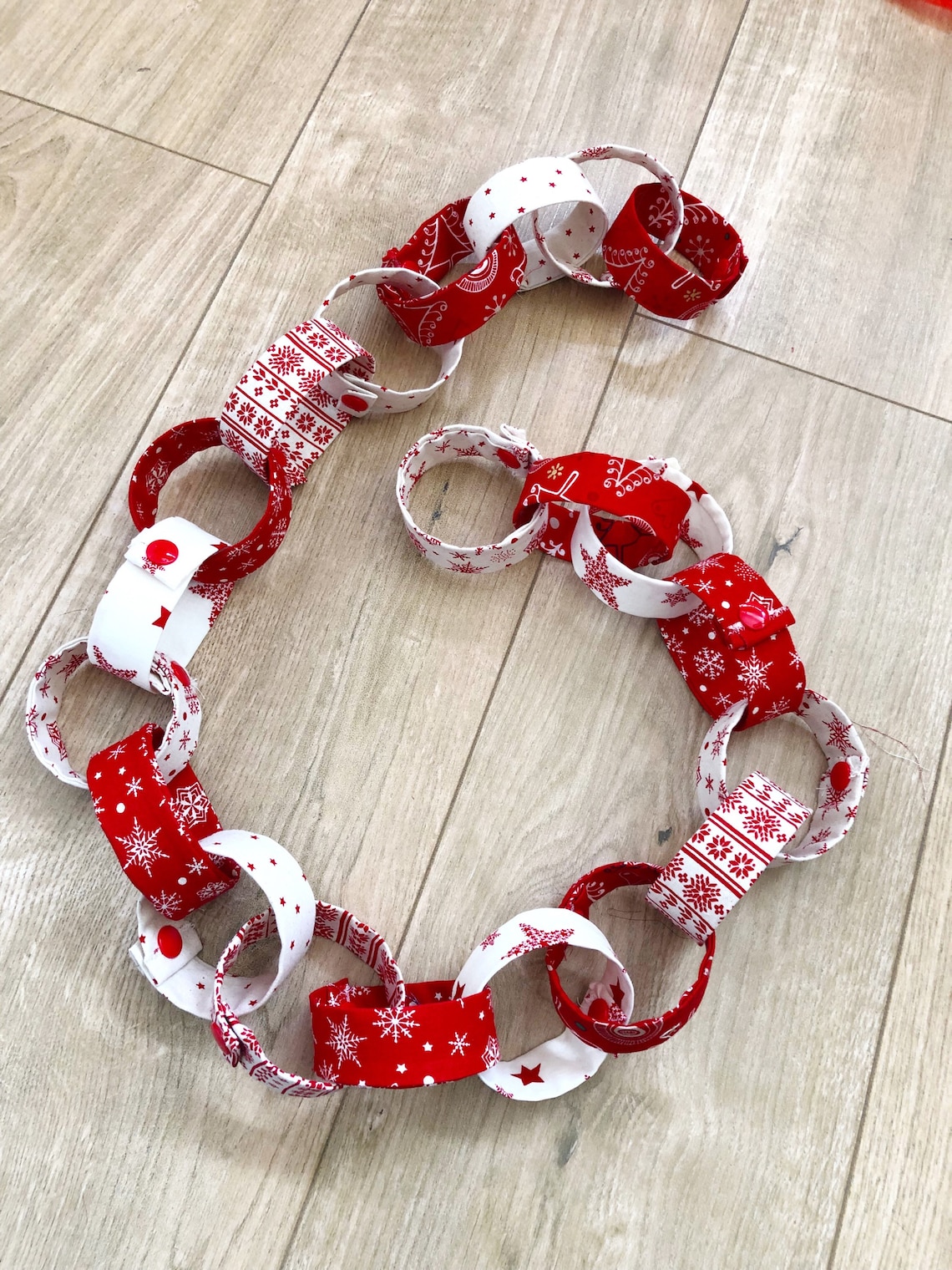 Scandi Fabric 'paper' Chains Christmas Decoration for - Etsy