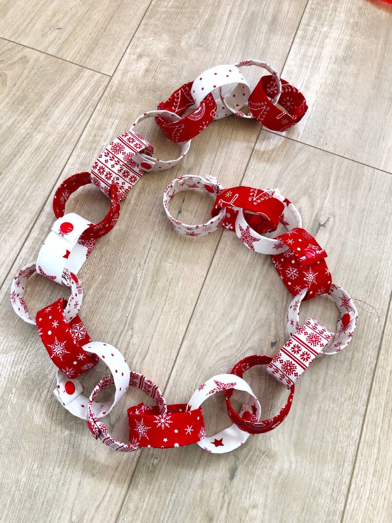 Scandi Fabric 'paper' Chains Christmas Decoration for - Etsy UK