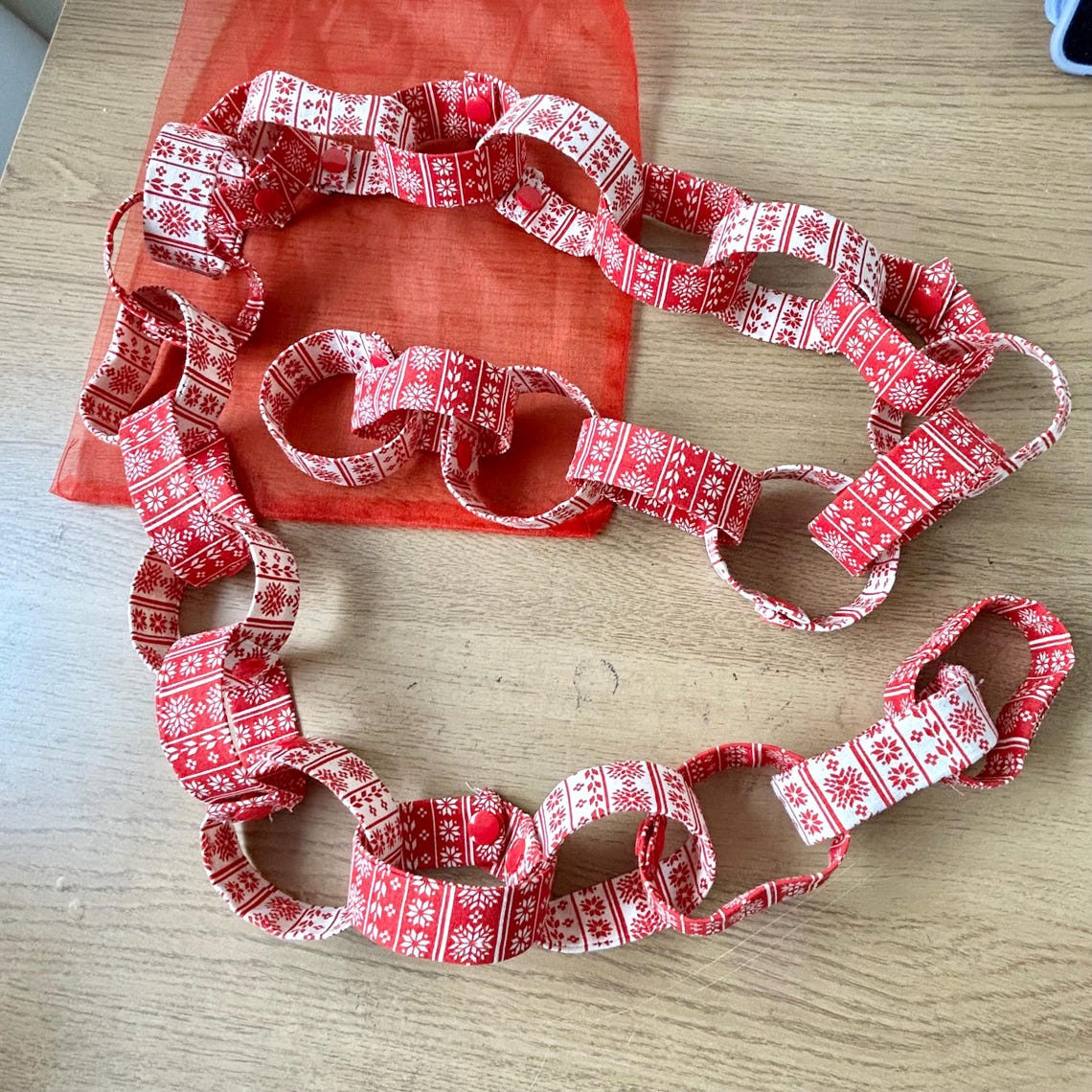 Scandi Fabric 'paper' Chains Christmas Decoration for Kids - Etsy