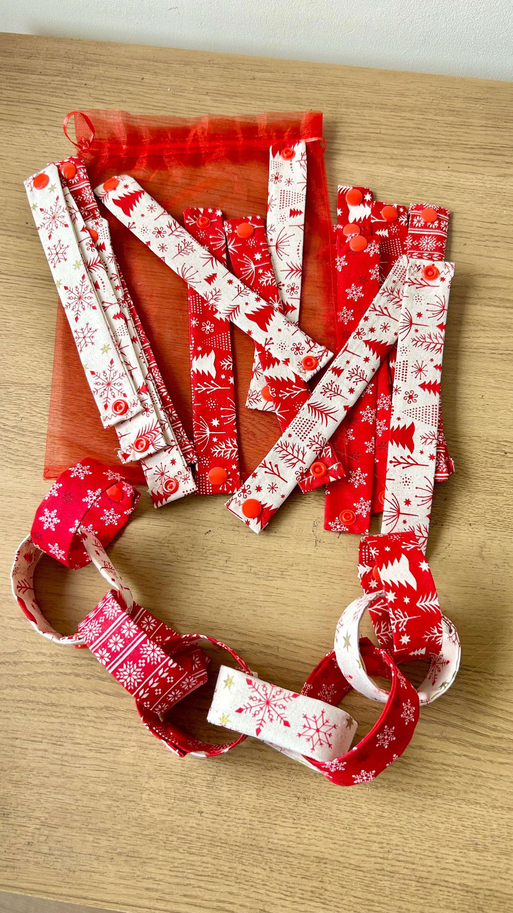 Scandi Fabric 'paper' Chains Christmas Decoration for Kids - Etsy