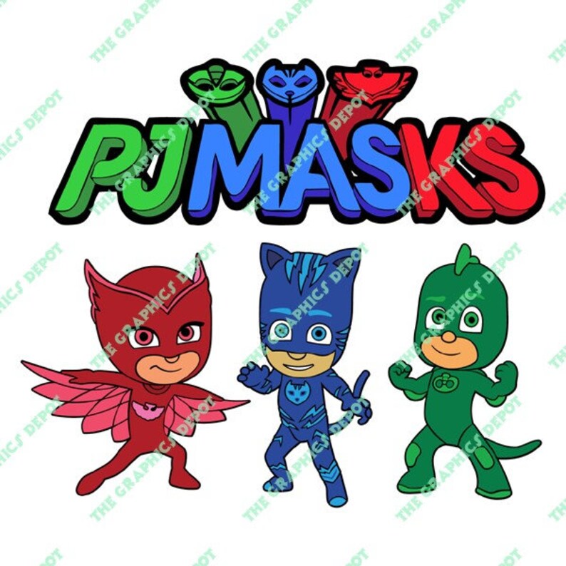 PJ Masks Svg Files Dxf Files Eps Files Png Files Studio3 | Etsy