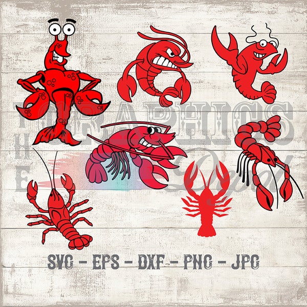 Crawfish Svg - Etsy