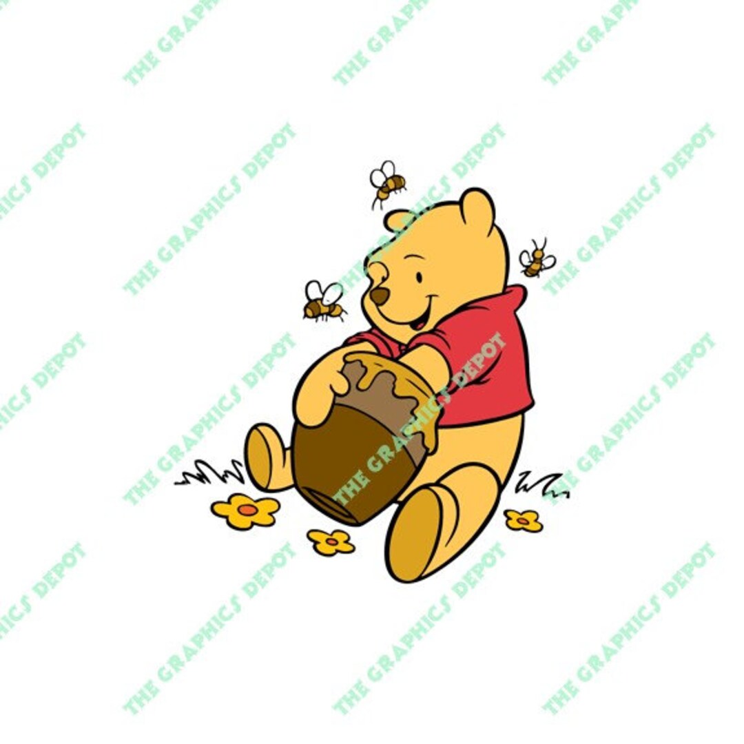 Winnie The Pooh Svg File Dxf File Eps File Png File Instant Download