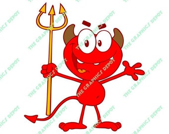 Little Devil Kids Design SVG File DXF File EPS File Png | Etsy