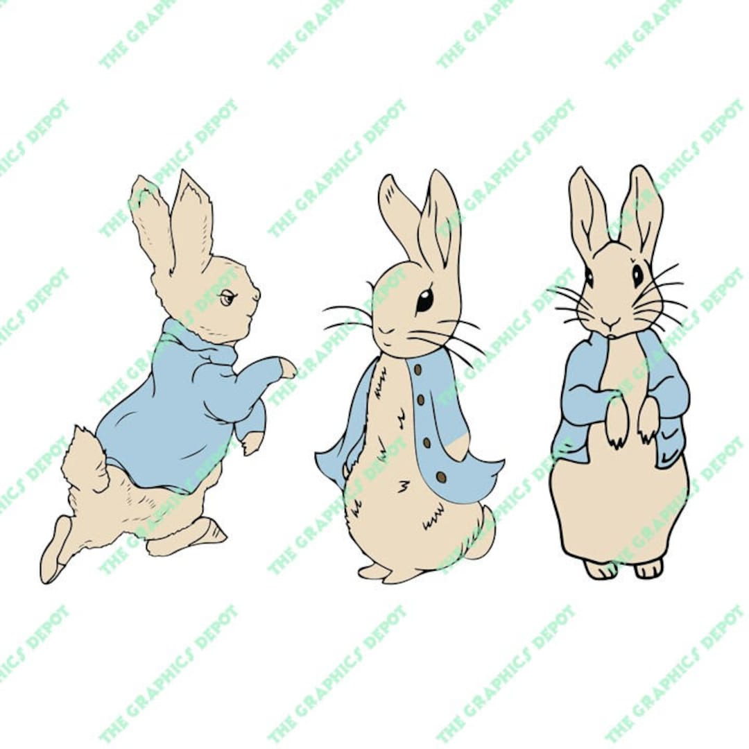Peter Rabbit Svg, Eps, Dxf, Pdf, Png, Jpg-Datei sofortiger Download ...