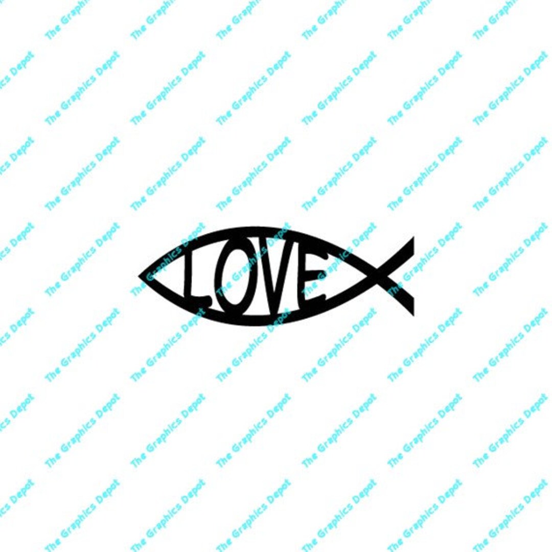 Digital Download Love Agape Fish DXF PDF SVG Files - Etsy