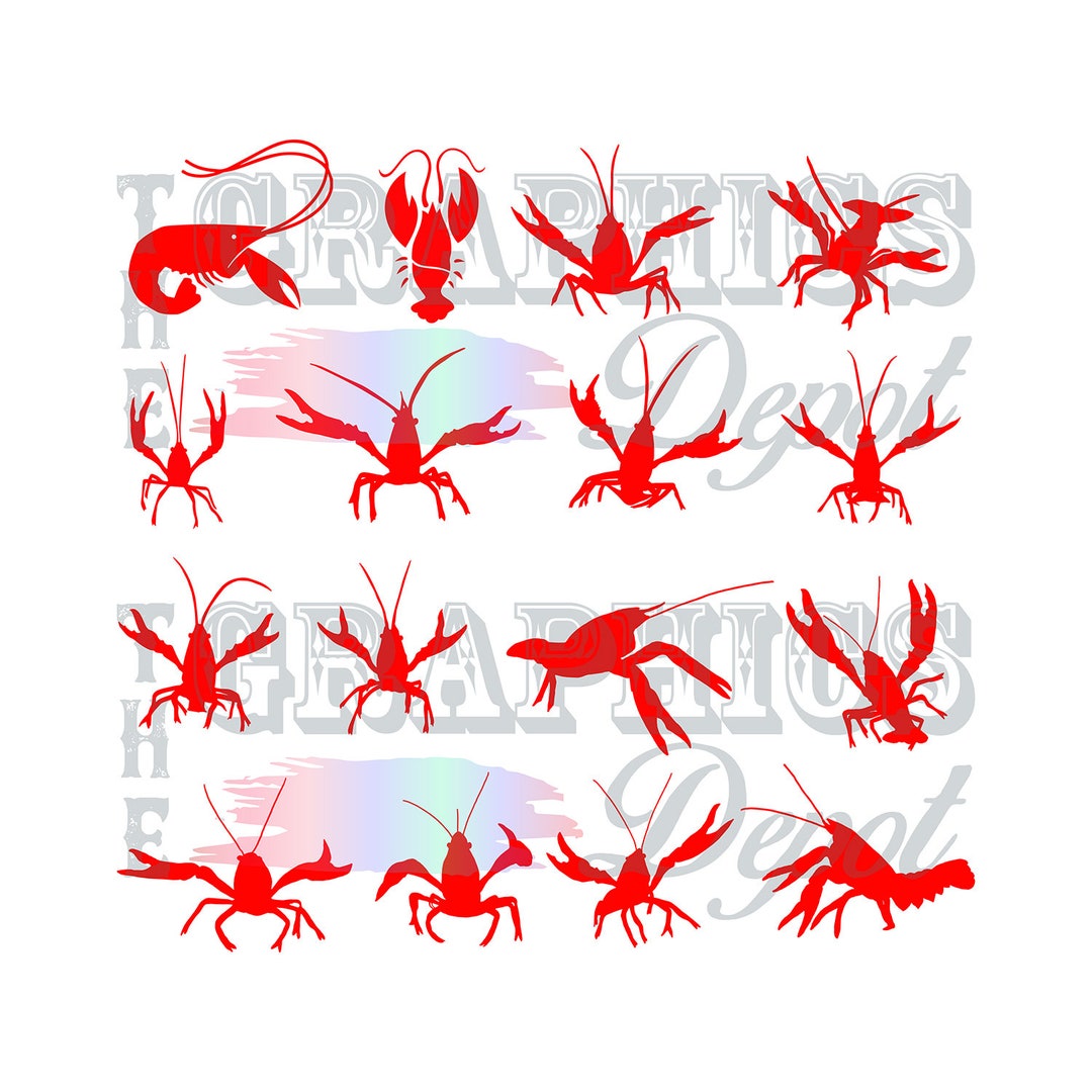 Ultimate Crawfish Bundle Svg, Eps, Jpg, Png Files Louisiana Crawfish ...