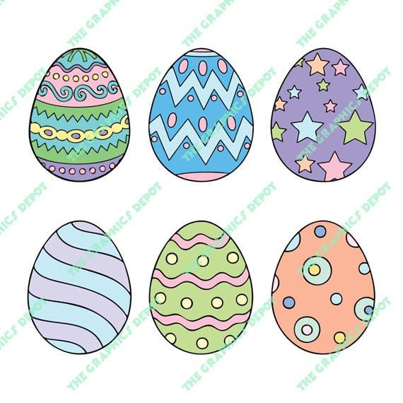 Easter Eggs SVG File DXF File EPS File Png File Instant | Etsy