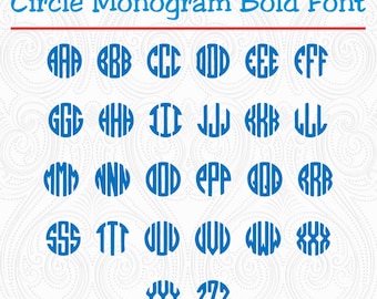 Circle Font Svg | Etsy
