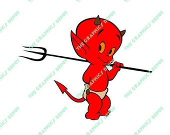 Little Devil Kids Design SVG File DXF File EPS File Png | Etsy