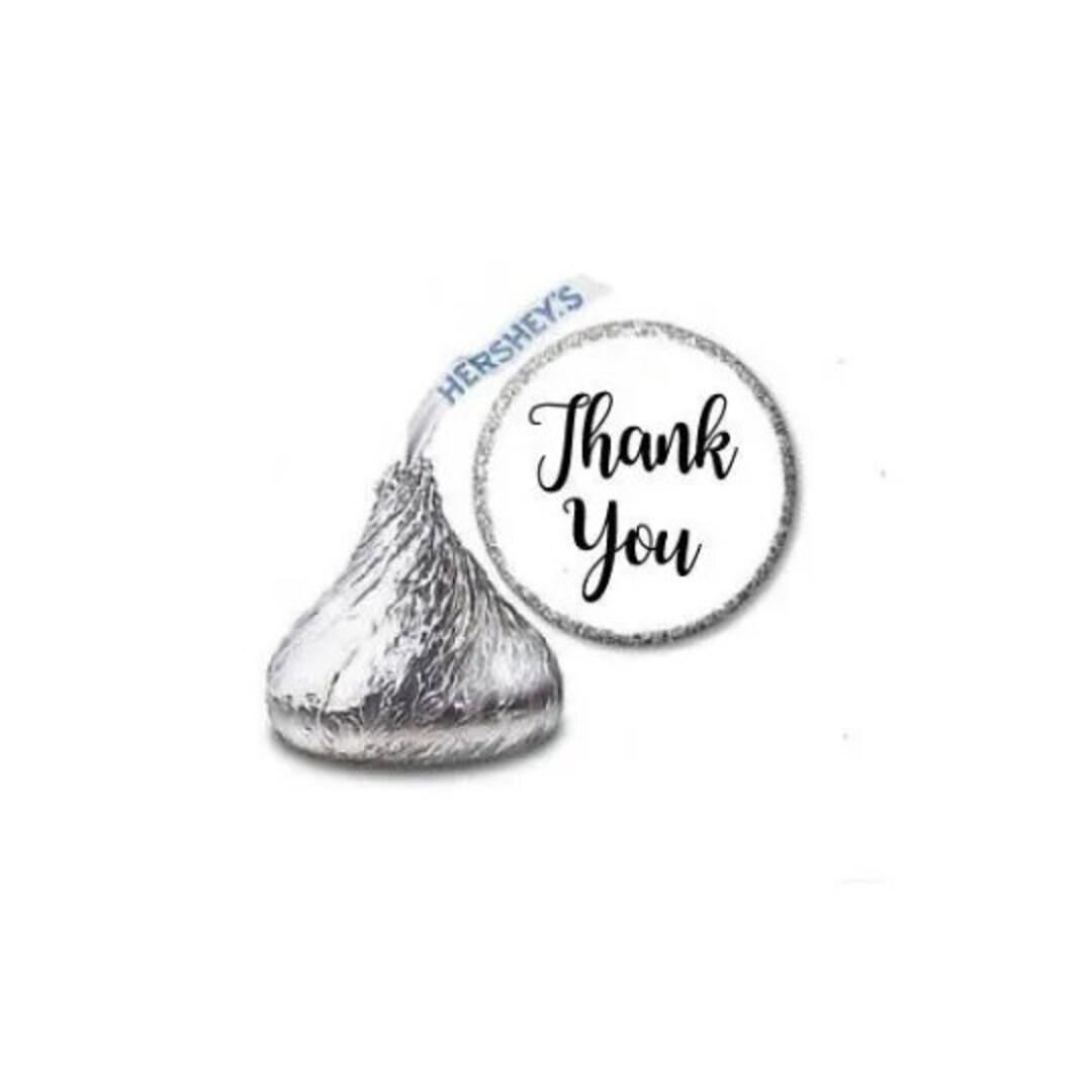 Thank You Hershey Kiss Stickers, Candy Stickers, Envelope Seals ...