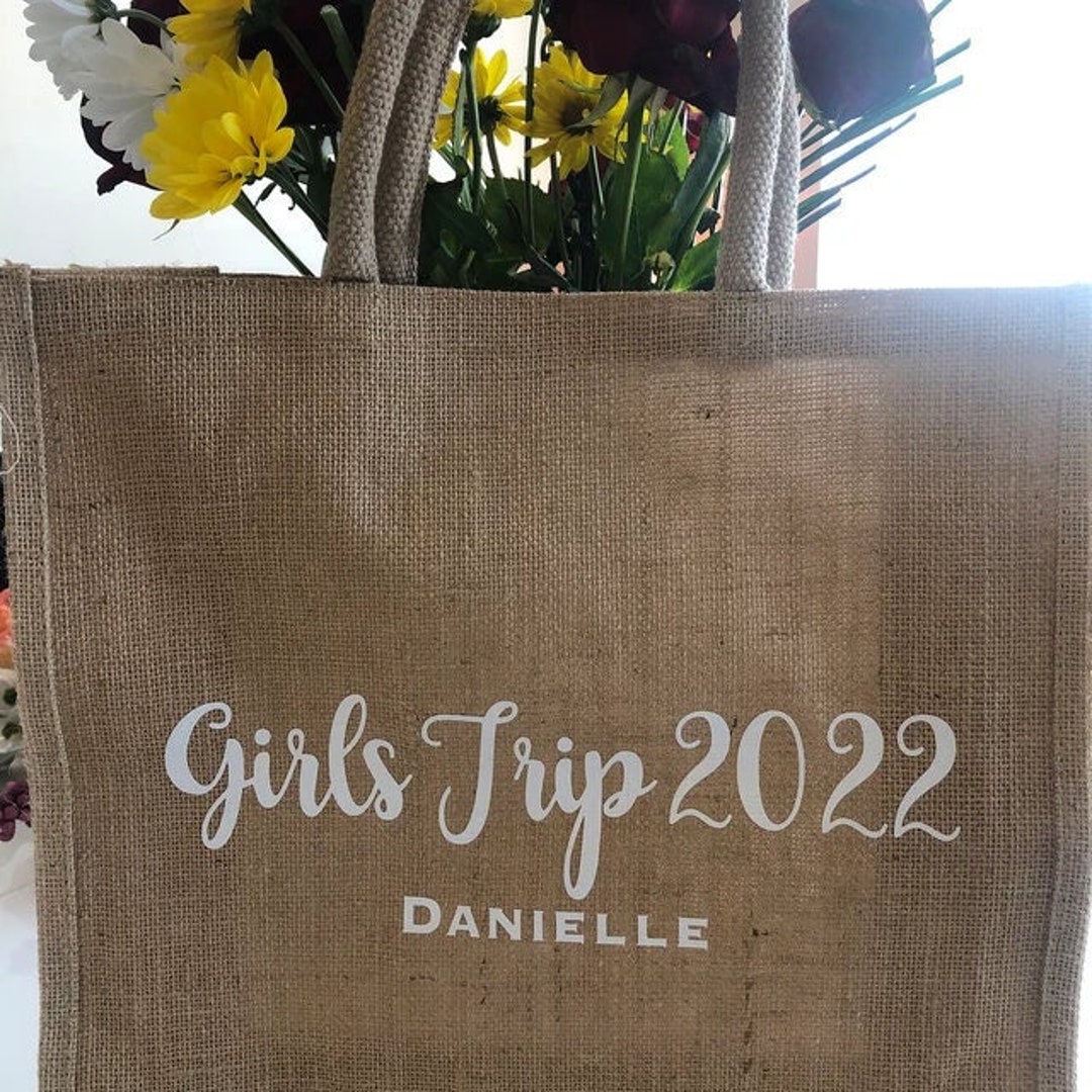 40th Birthday Gift Burlap Bag Beaches I'm 50 Tote Bag Customized Gift ...