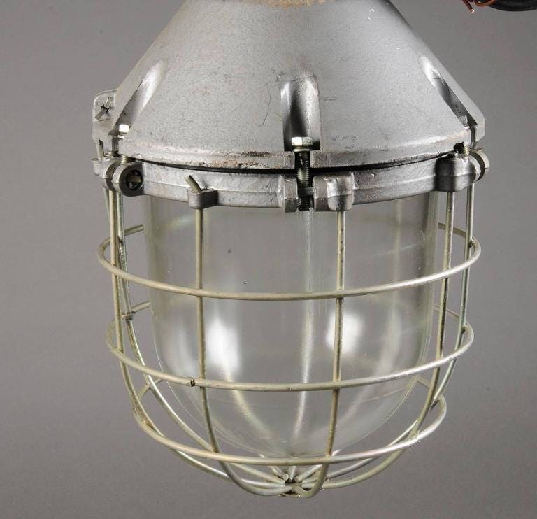 Vintage Large Factory Industrial Lamp - Etsy