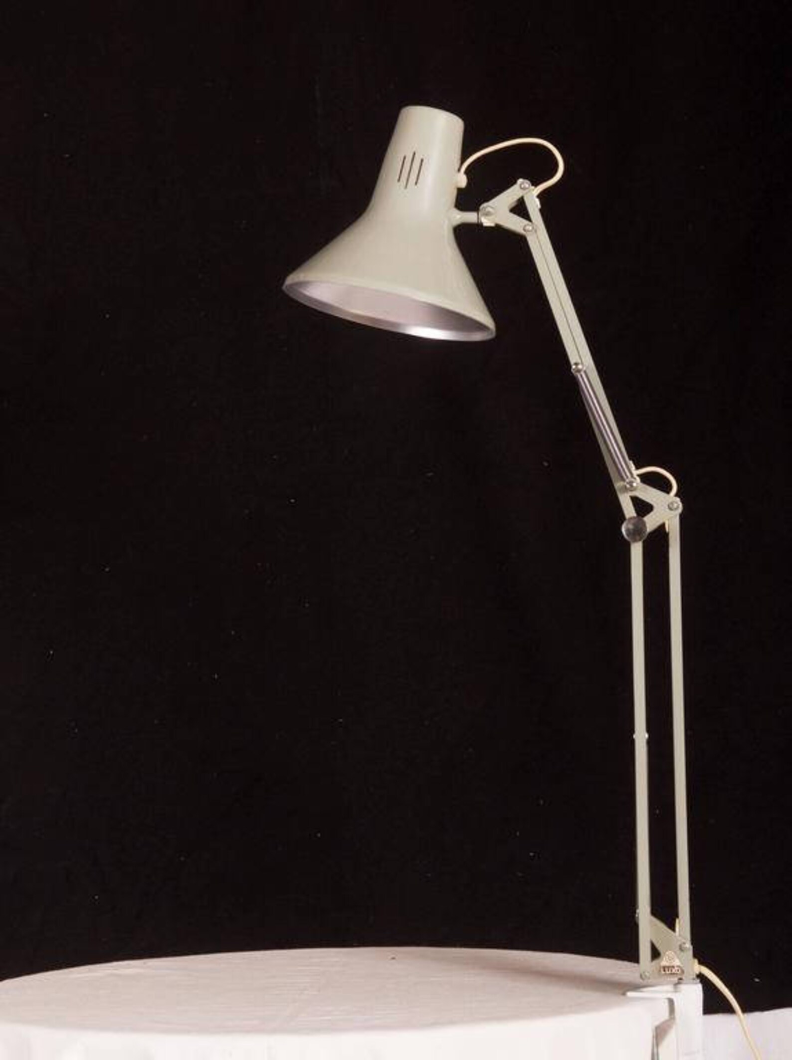 Small Grey Desk, Table Lamp by Luxo - Etsy