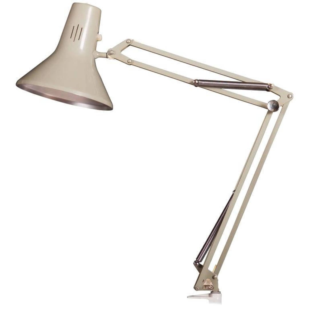 Small Grey Desk, Table Lamp by Luxo - Etsy