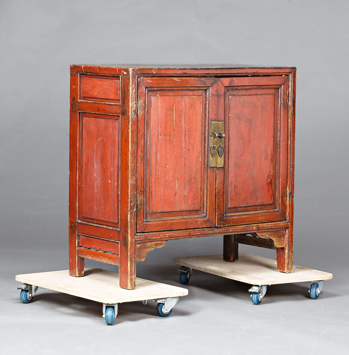 Red Lacquered Chinese Cabinet From Ningbo - Etsy