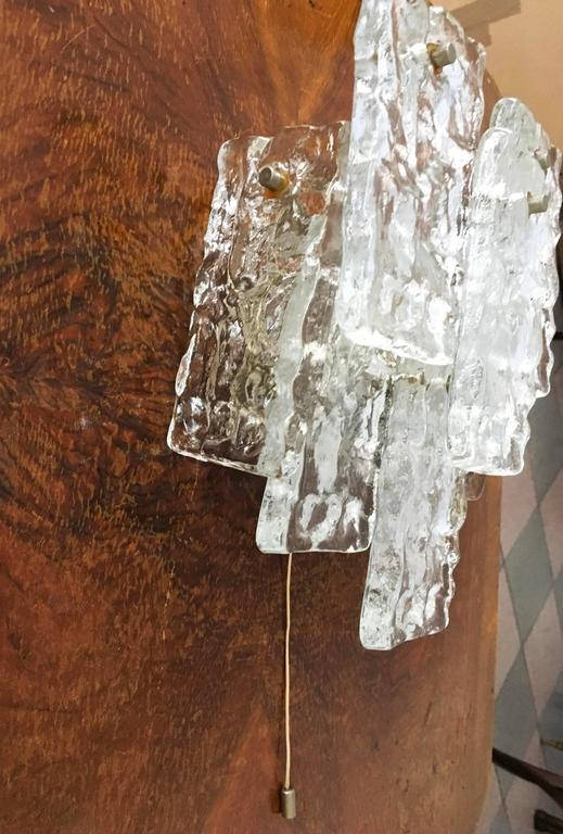 Ice Glass Wall Light Sconce by Kalmar - Etsy