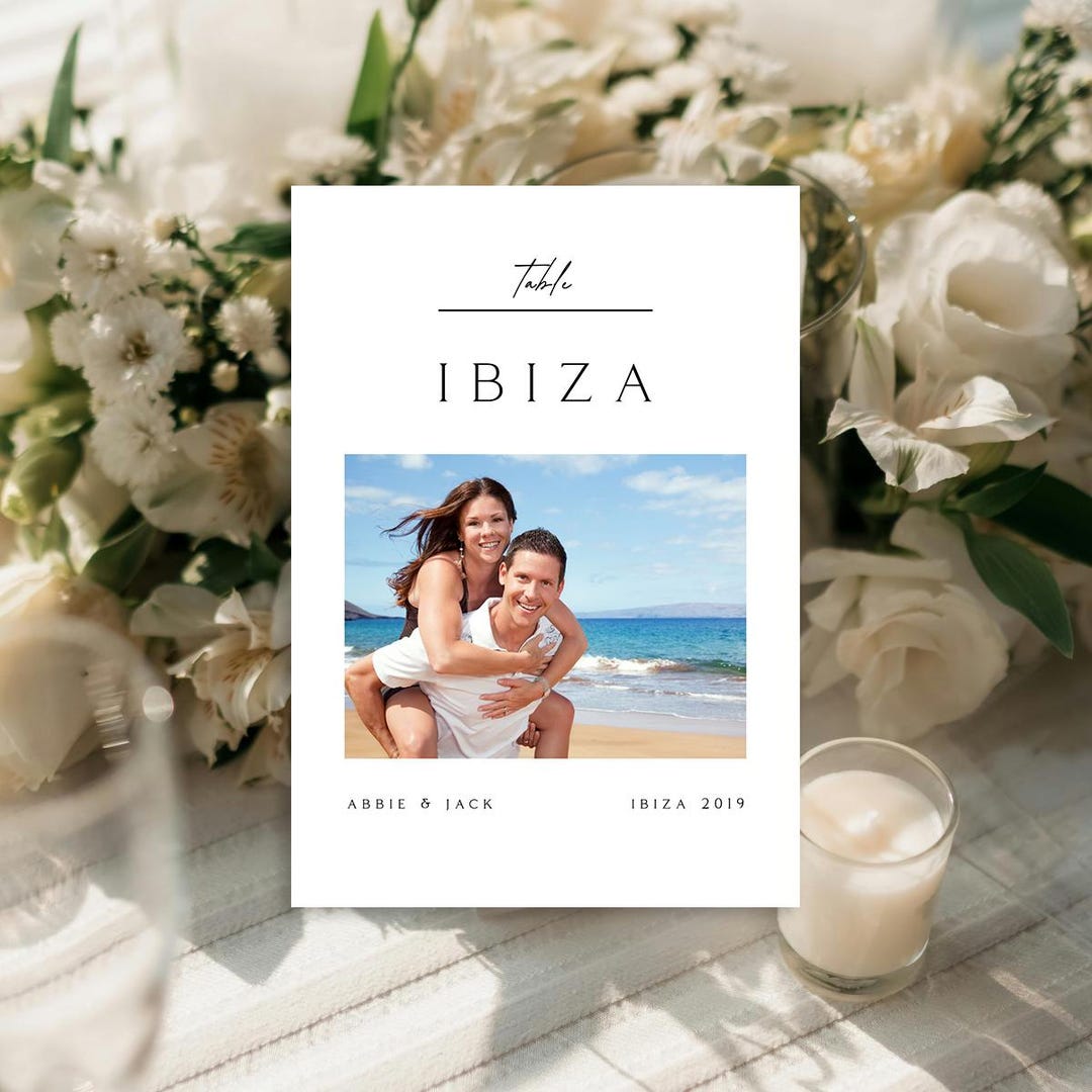 Editable Table Name Sign Template: Favorite Places, Modern Minimalist ...