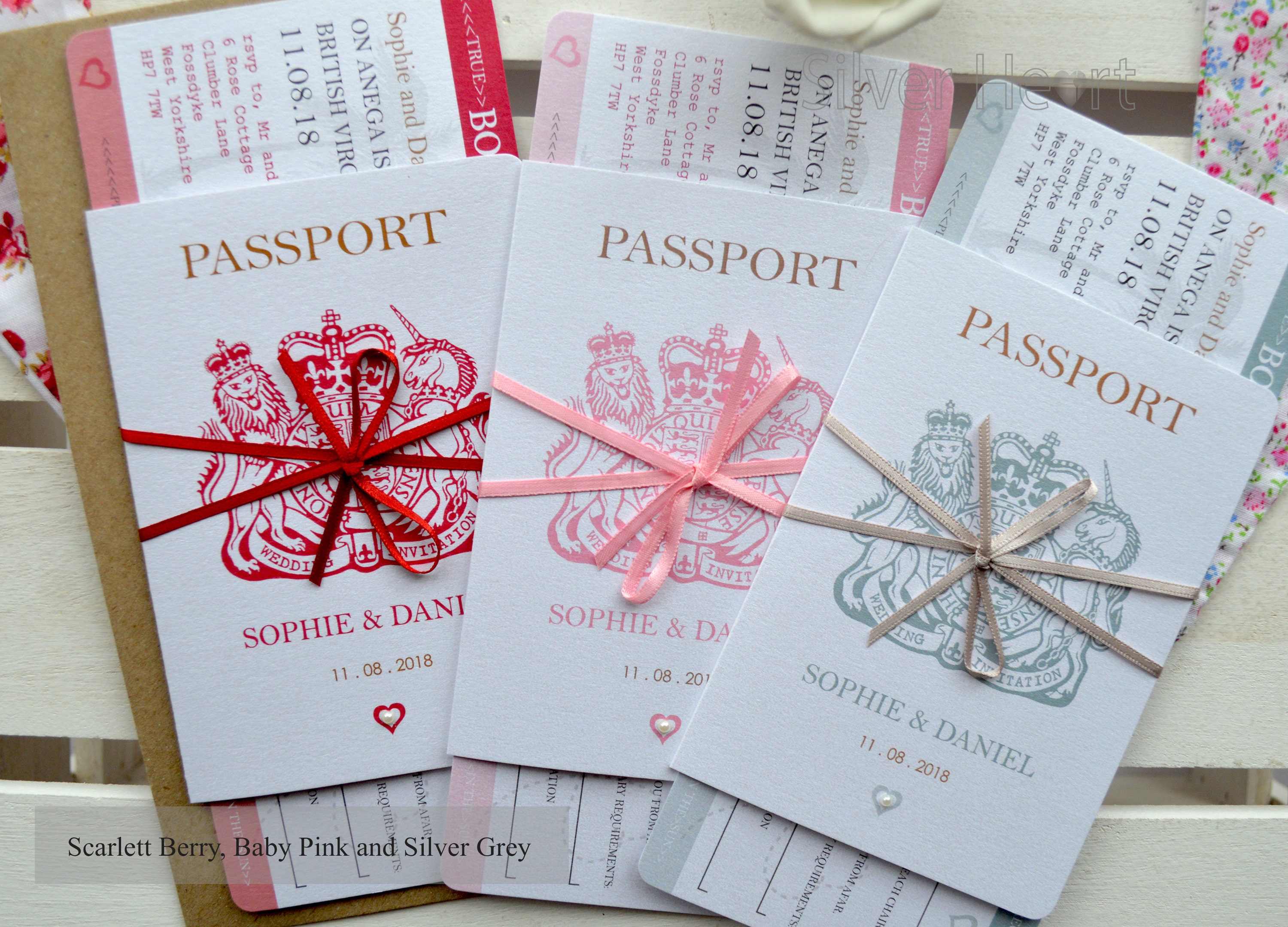 Luxury Wrap Bow Passport Wedding Invitation and Boarding Pass - Etsy UK