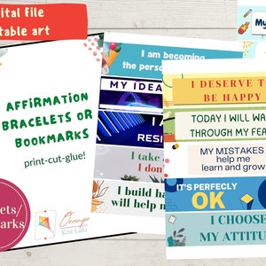 Kids Printable Bookmarks/ Affirmations for Kids/ Printable AFFIRMATION ...