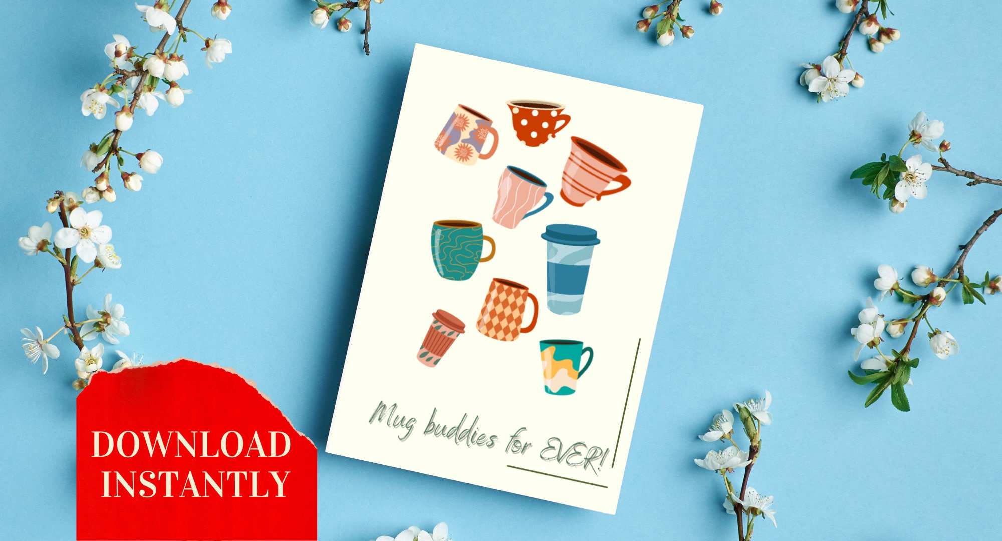 PRINTABLE CARD/ DIGITAL Card/ Coffee Card/ Funny Card/ Mug Buddies ...