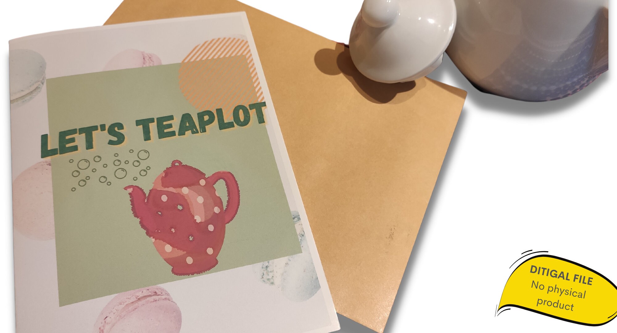 PRINTABLE CARD/ DIGITAL Card/ Tea Card/ Funny Card/ Let’s Tea Plot ...