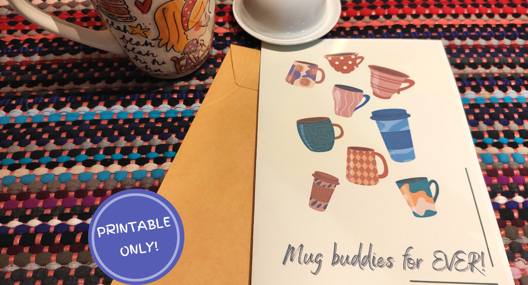 PRINTABLE CARD/ DIGITAL Card/ Coffee Card/ Funny Card/ Mug Buddies ...