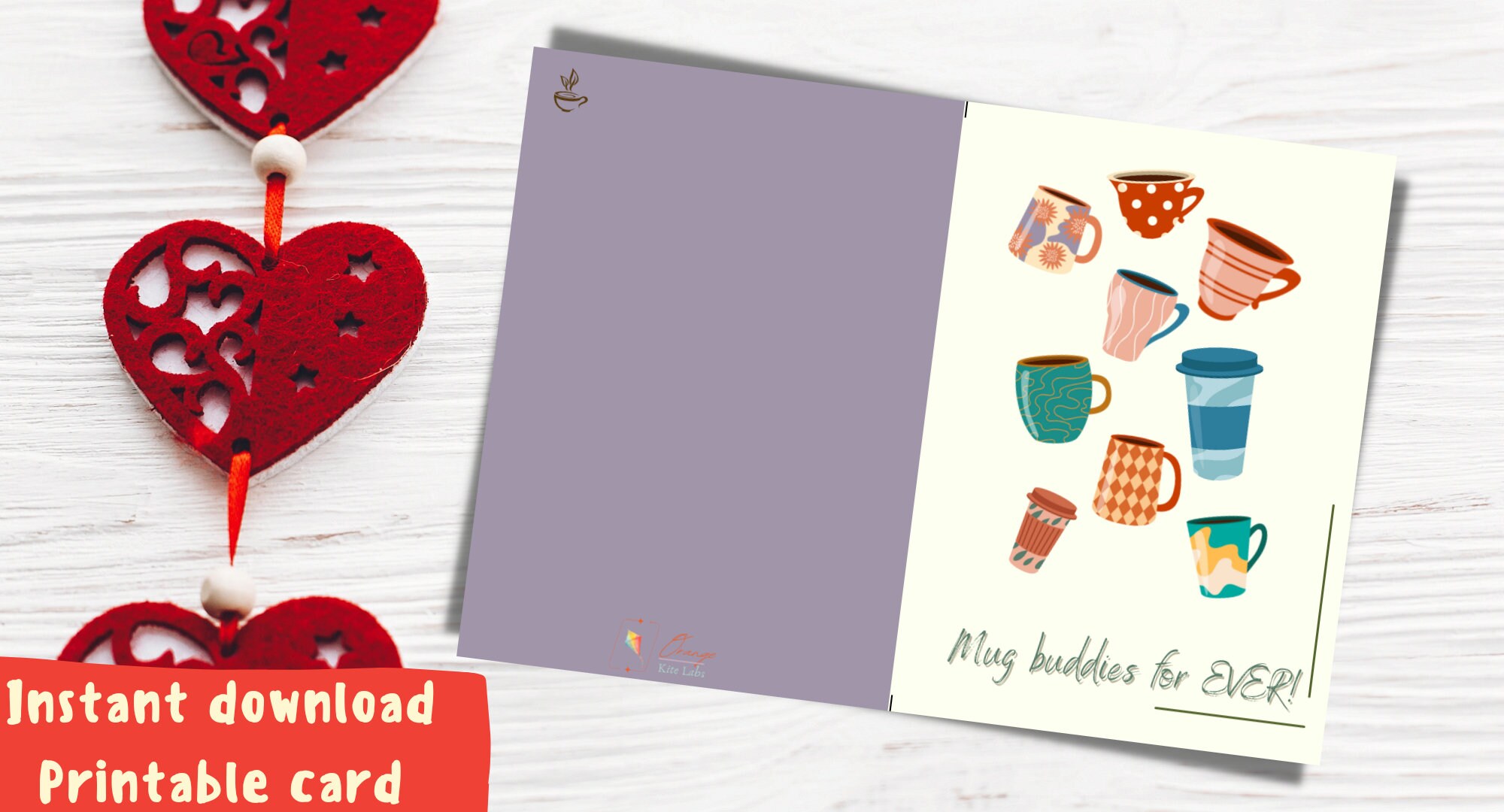 PRINTABLE CARD/ DIGITAL Card/ Coffee Card/ Funny Card/ Mug Buddies ...