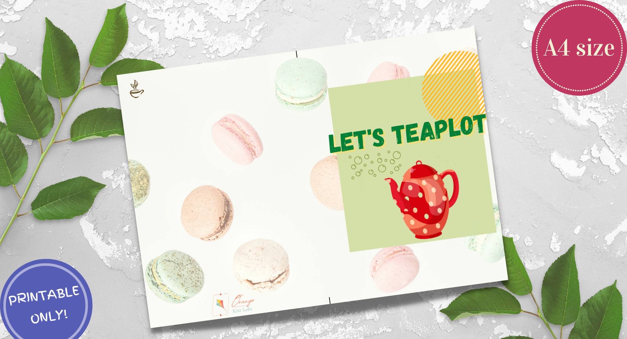 PRINTABLE CARD/ DIGITAL Card/ Tea Card/ Funny Card/ Let’s Tea Plot ...