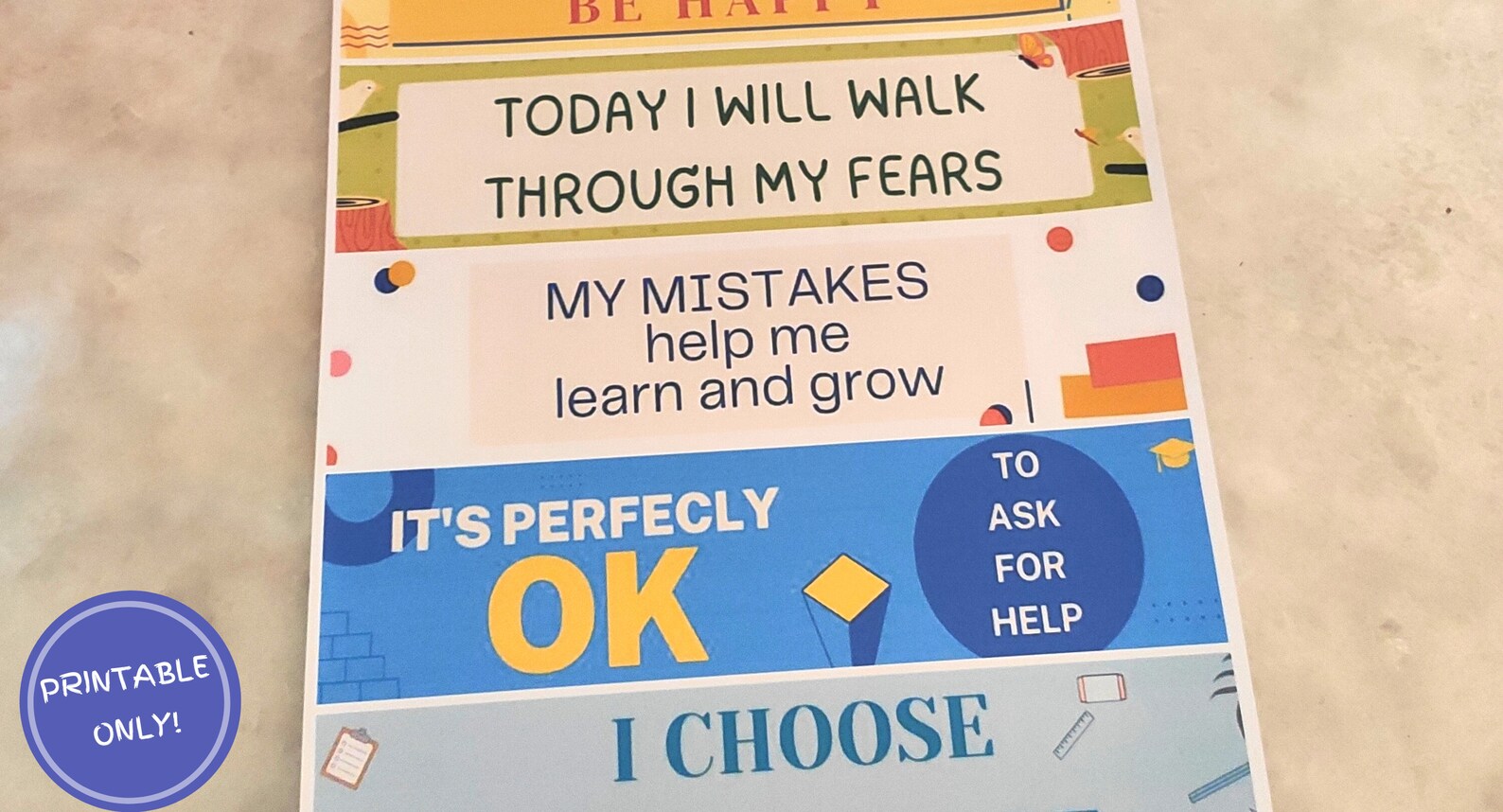 Kids Printable Bookmarks/ Affirmations for Kids/ Printable AFFIRMATION ...