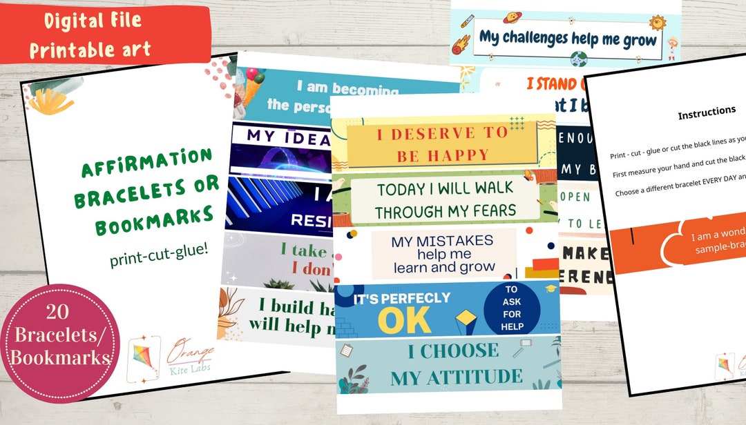 Kids Printable Bookmarks/ Affirmations for Kids/ Printable AFFIRMATION ...