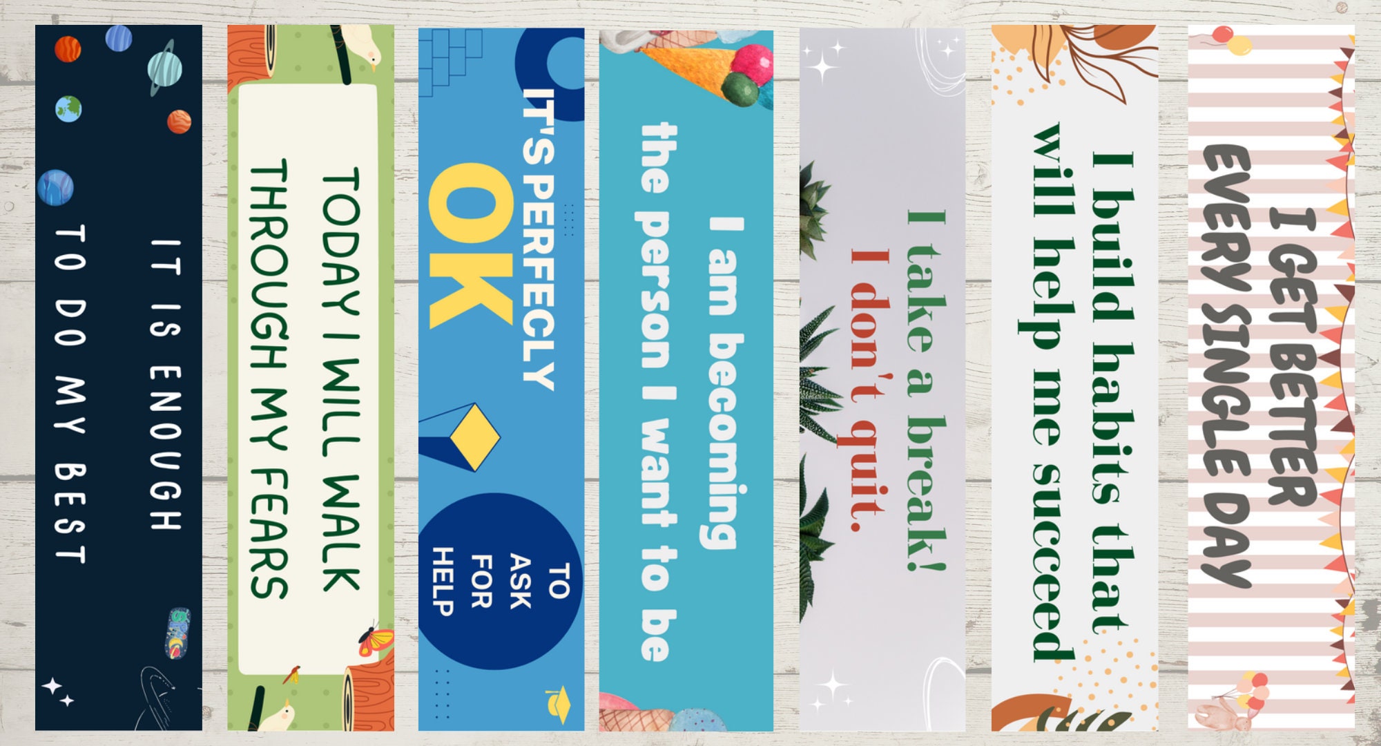 Kids Printable Bookmarks/ Affirmations for Kids/ Printable AFFIRMATION ...